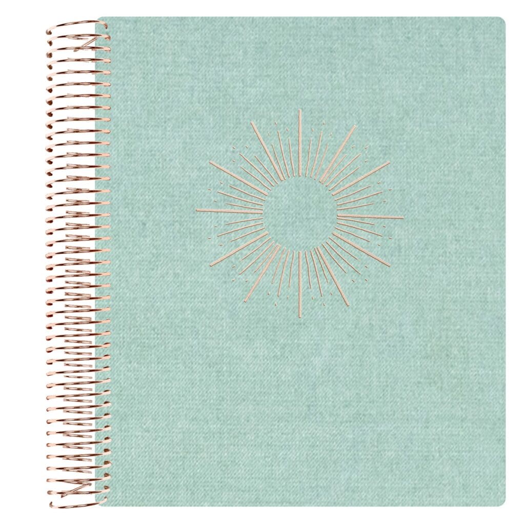 Tuscany Lines Notebook with Rose Gold Sunburst Icon - Dutch & Deckle ...