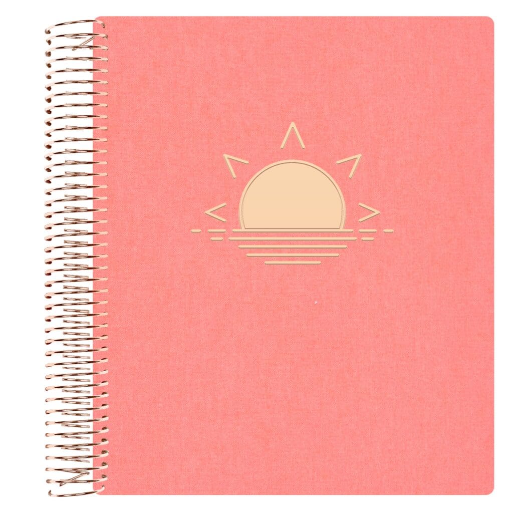 Malibu Lines Notebook with Rose Gold Sun Icon - Dutch & Deckle | Custom ...